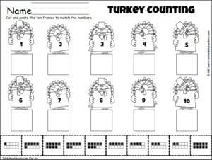 Turkey Math - Write Numbers to 20 - Made By Teachers