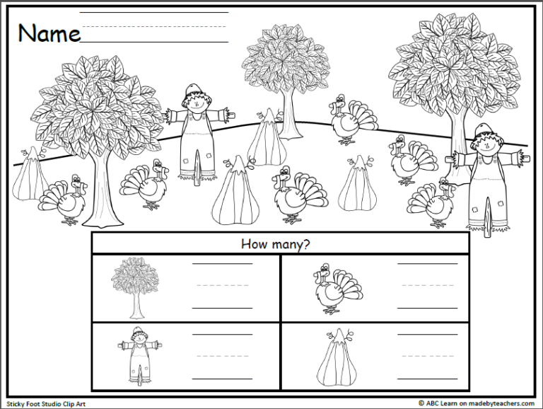 Turkey Counting 11 to 20 - Made By Teachers