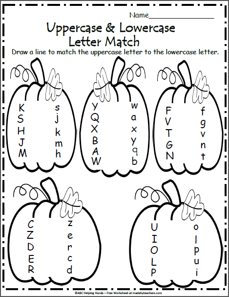 Harvest Time Letter Matching Worksheet Made By Teachers