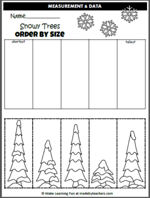 Penguin Order By Size Worksheet (cut and paste) | Made By Teachers