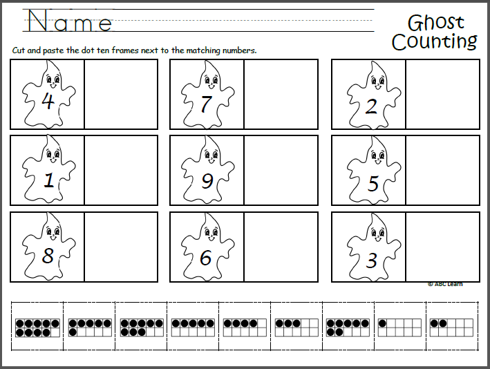 Ghost Counting Cut And Paste 1 9 Made By Teachers Ghost Counting Cut And Paste 1 9 Made By Teachers