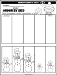 Winter Trees Order By Size (cut and paste) - Made By Teachers