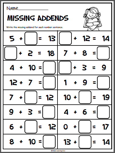 February Math Printables 1st Grade Made By Teachers