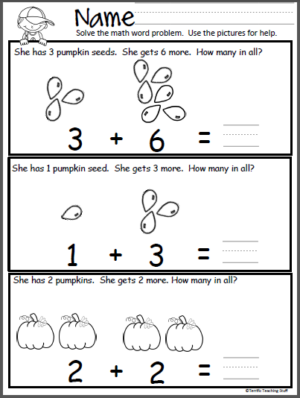 Pumpkin Math Workbook For Kindergarten - Made By Teachers