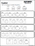 Pumpkin Patterns Worksheet | Made By Teachers