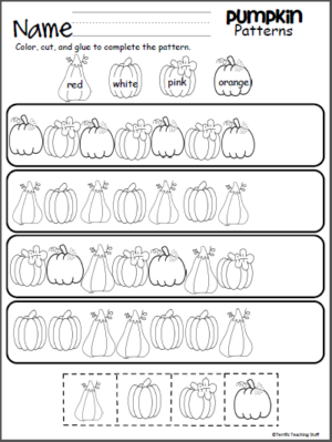 Pumpkin Patterns Worksheet | Made By Teachers