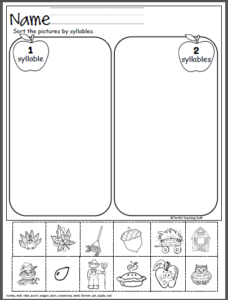 Fall Kindergarten Literacy No Prep Worksheets | Made By Teachers