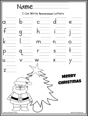 Santa Lowercase Letter Writing Practice | Made By Teachers