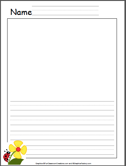 Writing Template For Kindergarten Kindergarten