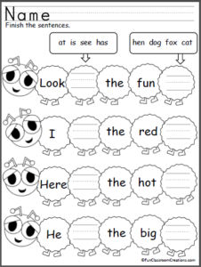 Caterpillar Sight Word Sentences - Made By Teachers