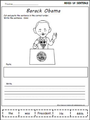 Barack Obama 44th President Worksheet - Made By Teachers