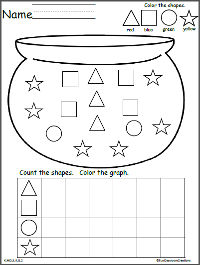Pot of Gold Shapes Graph for St. Patrick's Day | Made By Teachers