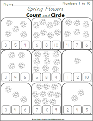 Free Spring Math Worksheet - Count the Flowers - Made By Teachers