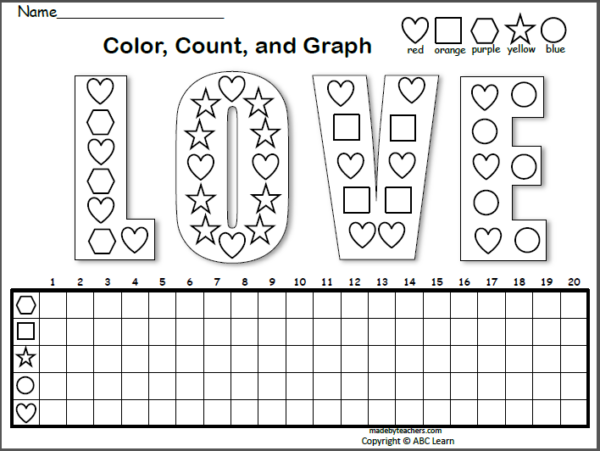 Free Shapes Graph For Valentine's Day | Made By Teachers