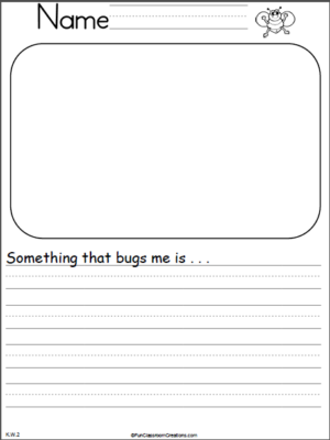 Cornucopia Writing Template for Kindergarten | Made By Teachers