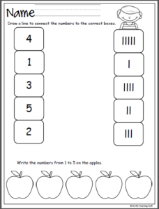 Free Number Worksheet for 1-5 | Made By Teachers