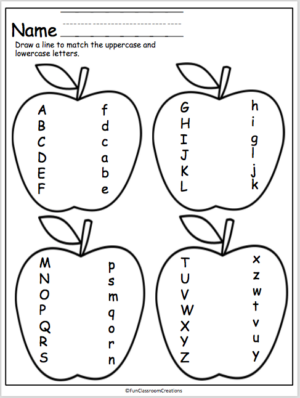 Apple Letter Matching Page | Made By Teachers
