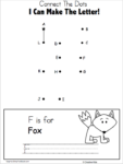 Letter F Writing and Dot to Dot Worksheet | Made By Teachers