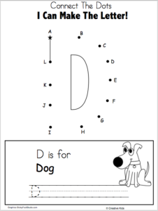 Letter D Writing and Dot to Dot Worksheet | Made By Teachers