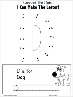 Letter D Writing and Dot to Dot Worksheet | Made By Teachers