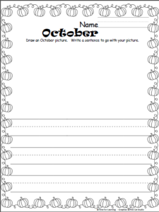 Pumpkin Writing Page (Print Practice) - Made By Teachers