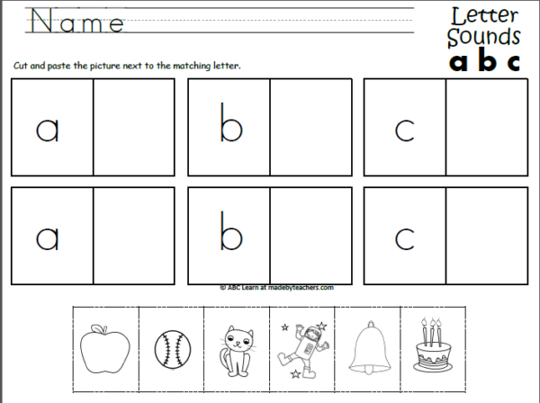 Beginning Sounds ABC (Cut and Paste) - Made By Teachers