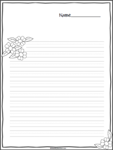 Flower Writing Paper (Print Practice Lines) | Made By Teachers