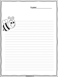 Bee Writing Stationary | Made By Teachers