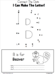 Letter B Writing and Dot to Dot Worksheet | Made By Teachers