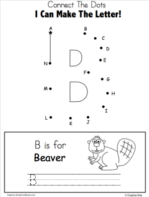Letter B Writing and Dot to Dot Worksheet - Made By Teachers