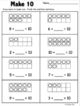 Let's Make 10 Free Kindergarten Worksheet - Made By Teachers