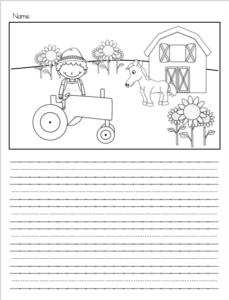 Picture Writing Prompt Freebie with Labels - Farm - Made By Teachers