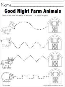 Trace The Path - Help The Farm Animals - Made By Teachers