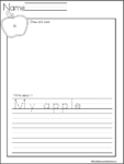Free Apple Writing Template - My apple | Made By Teachers