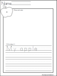 Free Apple Writing Template - My apple | Made By Teachers