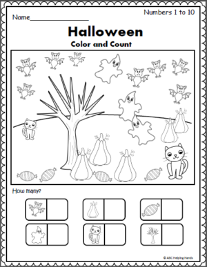 Halloween Counting Worksheet (1 to 10) | Made By Teachers
