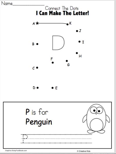 Letter P Writing Worksheet and Dot to Dot - Made By Teachers
