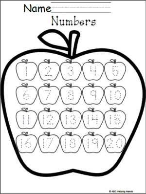 Free Numbers Worksheet - Editable Apples Theme | Made By Teachers
