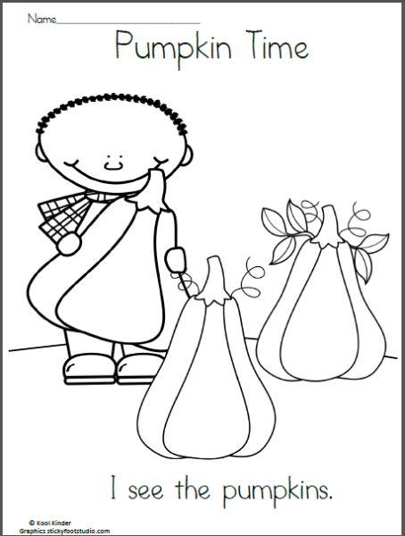 Pumpkin Reading and Coloring Printable - Made By Teachers