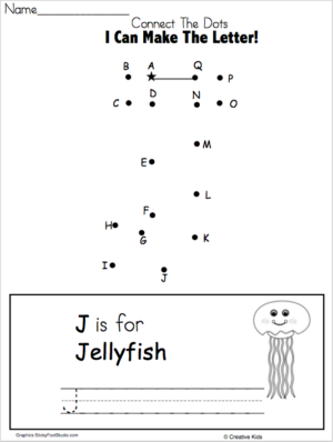 Letter J Writing and Dot to Dot for Kindergarten and Preschool - Made ...