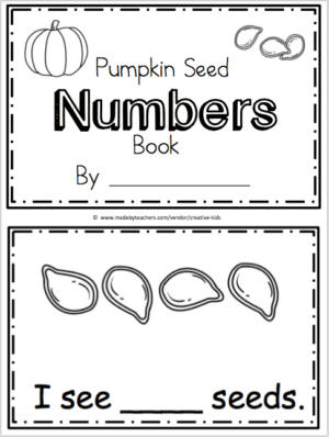 Pumpkin Seed Counting Book for Kindergarten | Made By Teachers