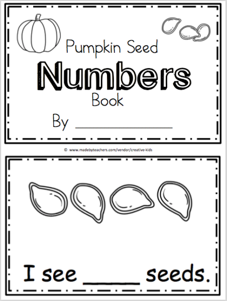 Pumpkin Seed Counting Book for Kindergarten | Made By Teachers