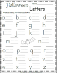 Lowercase Letter Writing Worksheet - Halloween | Made By Teachers