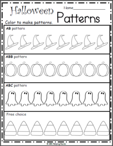Free Pattern Worksheet for Halloween | Made By Teachers