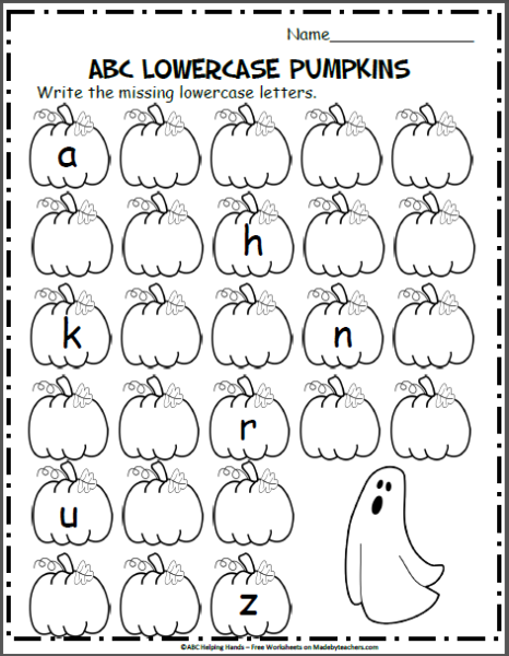 Uppercase Letter Writing Worksheet - Halloween - Made By Teachers