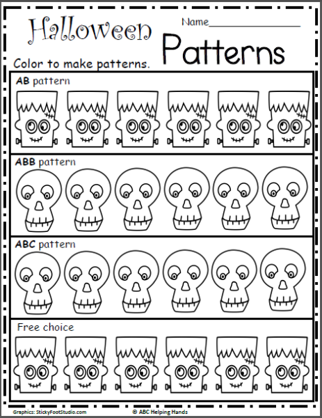Free Halloween Pattern Worksheets | Made By Teachers