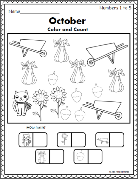 October Worksheets