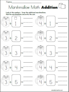 Marshmallow Math Addition - Made By Teachers