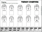 Free Cut and Paste 1 to 10 Turkeys Worksheet - Made By Teachers