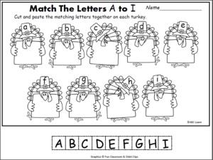 Thanksgiving Order By Size (cut and paste) - Made By Teachers